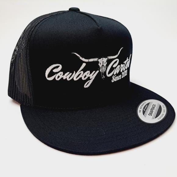 Accessories | Western Retro Wear Cowboy Cartel Embroidered Flat Trucker ...